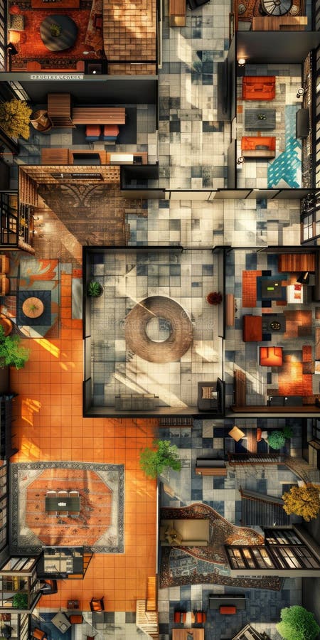 Business Environment with an Intricate Layout Pattern. Stock ...