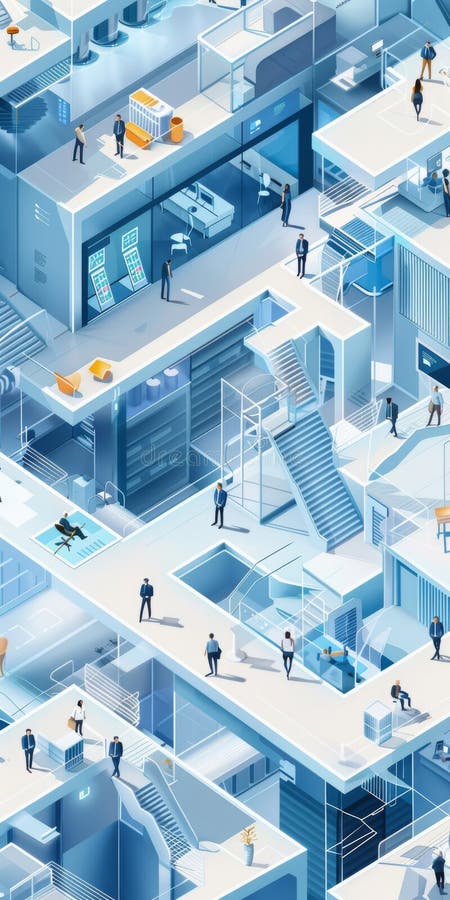 Business Environment with an Intricate Layout Pattern. Stock ...