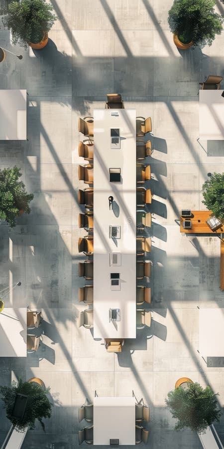 Business Environment with a Symmetrical Layout Pattern. Stock ...