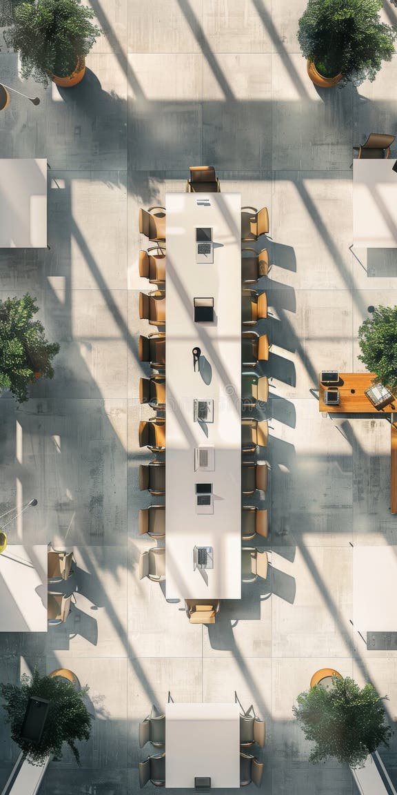 Business Environment with a Symmetrical Layout Pattern. Stock ...