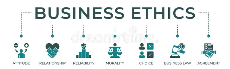 Business Ethics Banner Web Icon Vector Illustration Concept with Icon ...