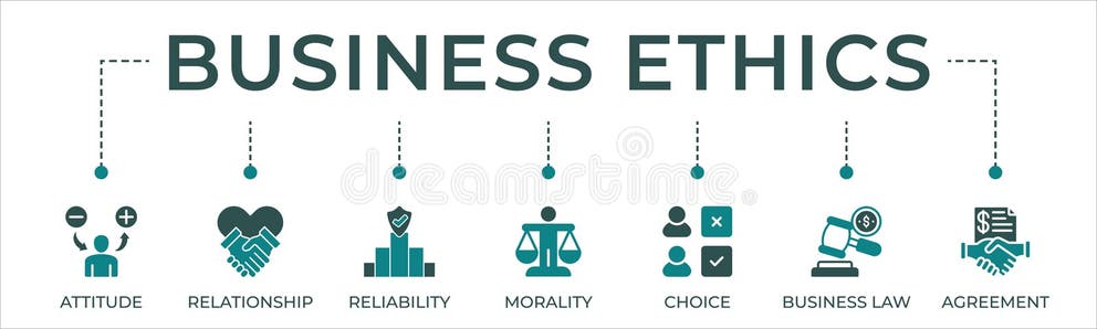 Business Ethics Banner Web Icon Vector Illustration Concept with Icon ...
