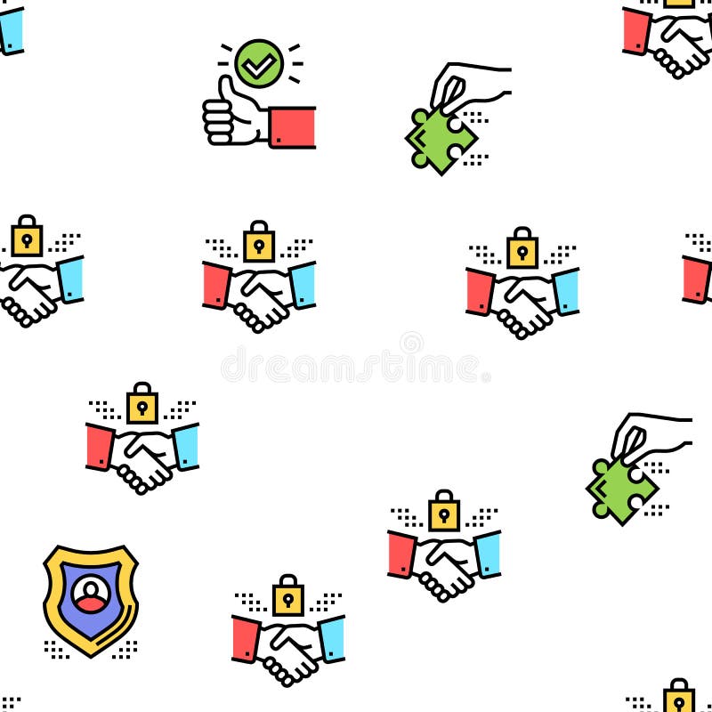 Business Ethics Moral Vector Seamless Pattern Stock Vector ...