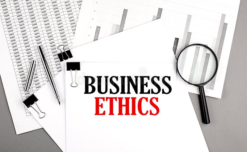 BUSINESS ETHICS Text Written on Notebook with Chart Stock Image - Image ...