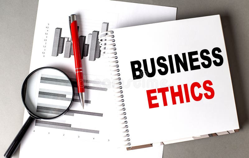 BUSINESS ETHICS Text Written on Notebook with Chart Stock Image - Image ...
