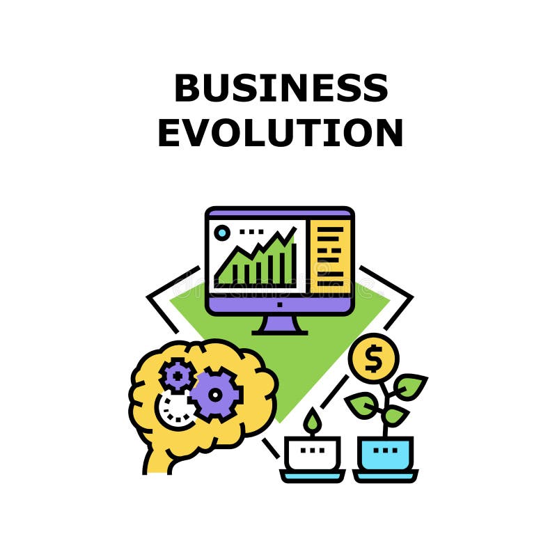 Business Evolution Develop Vector Concept Color Stock Vector - Illustration of innovation ...