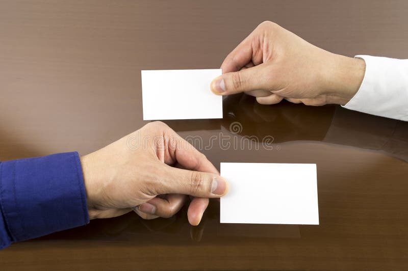 Business Card Exchange stock photo. Image of businessman - 8190994