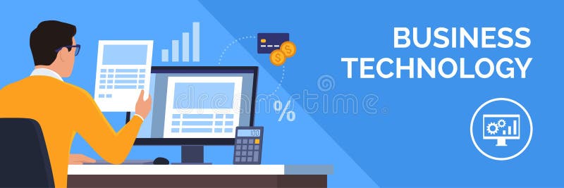 Business Executive Checking Digital Paperwork on His Computer Stock ...