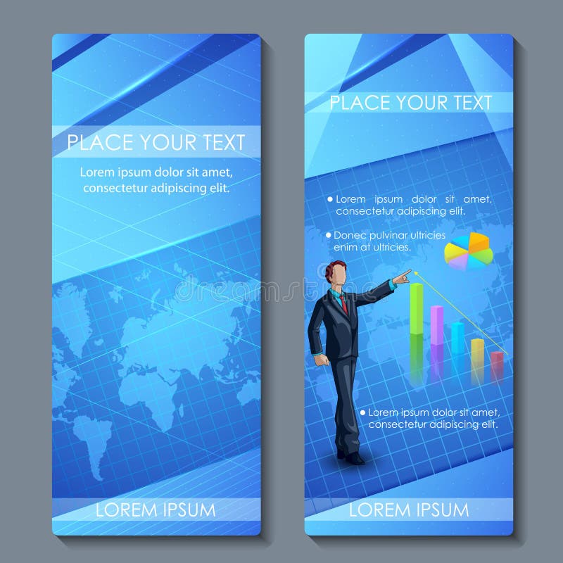 Business Executive on Corporate Brochure Design Stock Vector ...