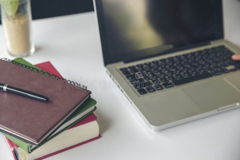 Business Executive Home Office Desk Background Concept. Business ...