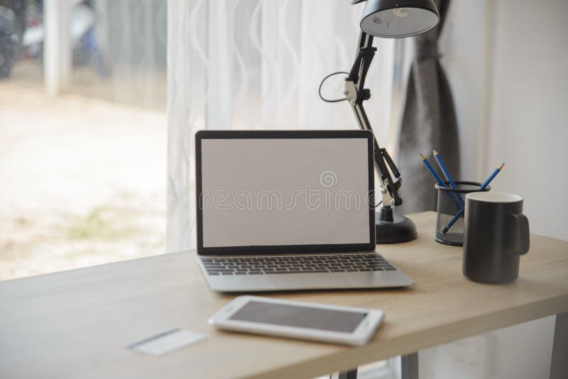 Business Executive Home Office Desk Background Concept. Business ...