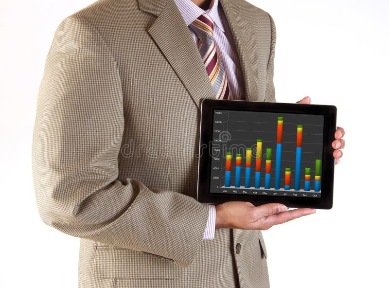 Business Executive Making Presentation Using Tablet Computer Stock ...