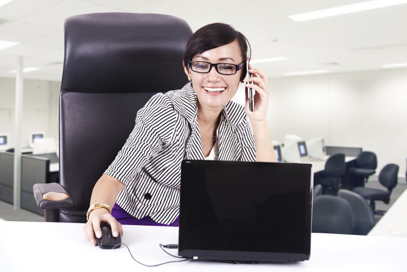 Business Executive on Phone with Laptop Stock Photo - Image of customer ...