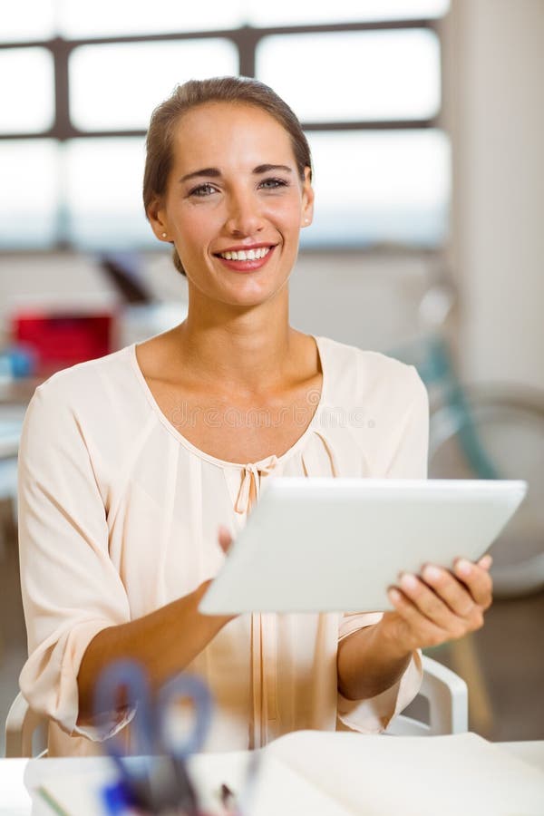 Business Executive Using Digital Tablet in Office Stock Photo - Image ...
