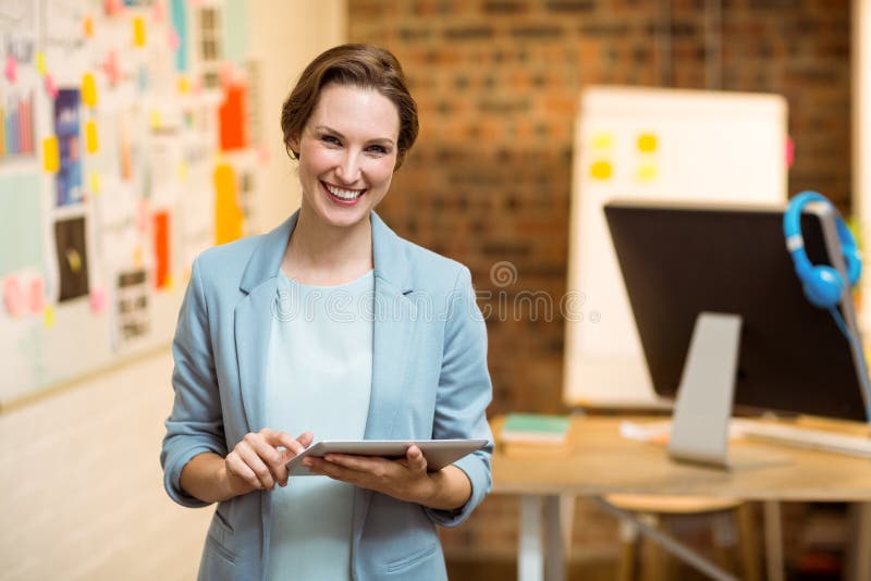 Business Executive Using Digital Tablet Stock Image - Image of casual ...