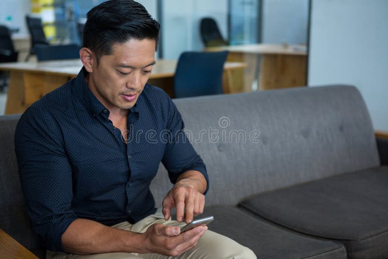 Business Executive Using Mobile Phone Stock Image - Image of executive ...