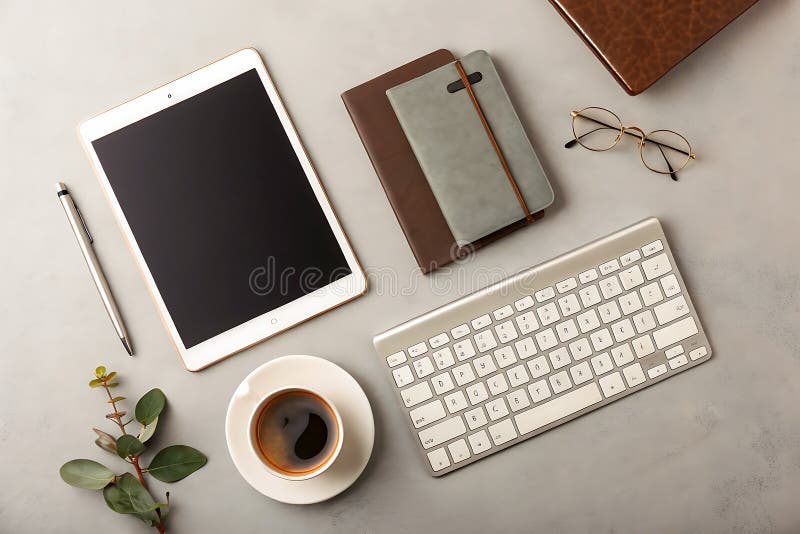 "Business Executive Using Tablet Modern Office Productivity ...