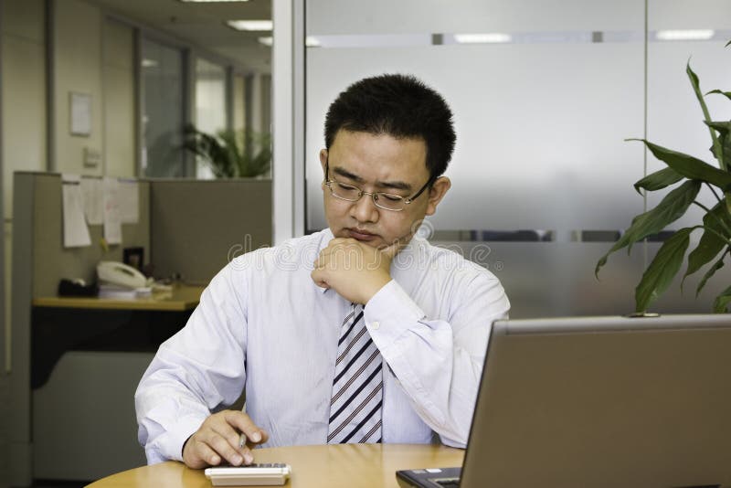 Business executive at work stock photo. Image of glasses - 8163076