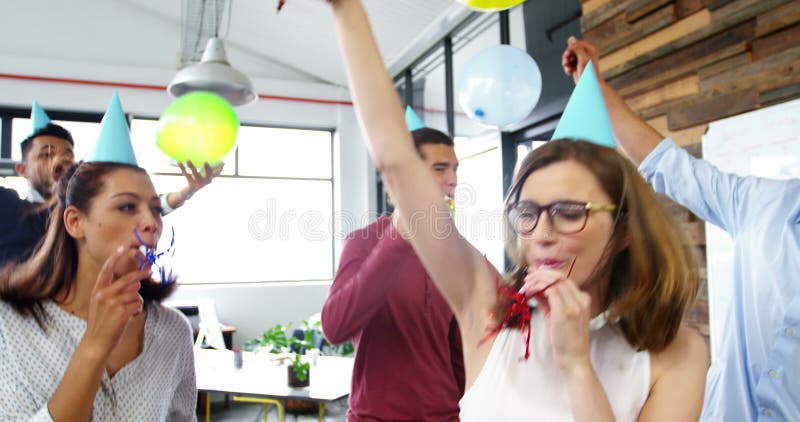 Business Executives Dancing in Office Stock Video - Video of 1000fps ...