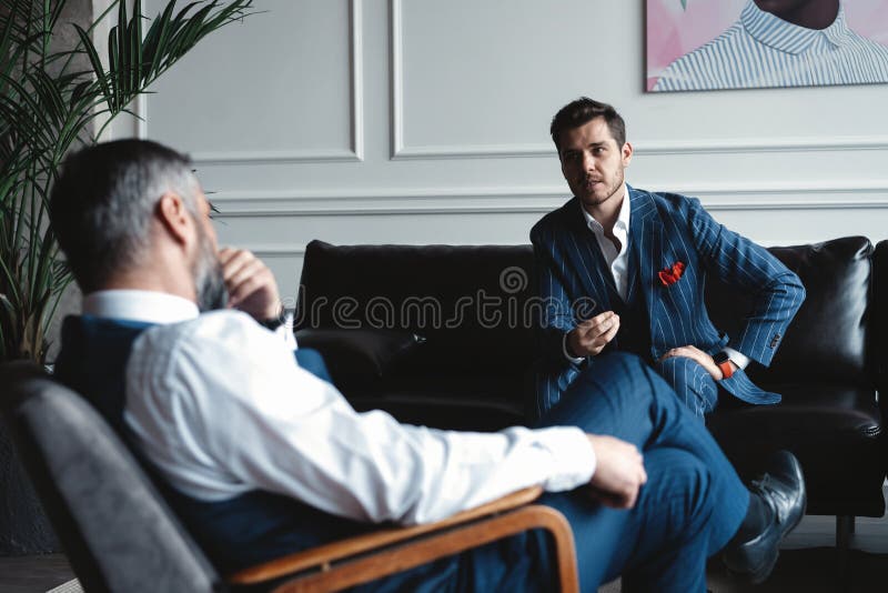 Business Executives Discussing Work, Developing Strategy for Online ...