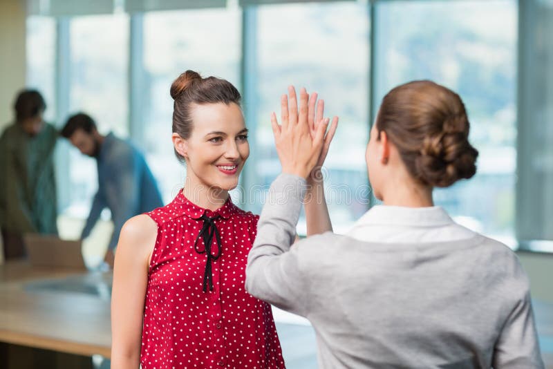 We did it high five stock photo. Image of contract, steady - 5145960