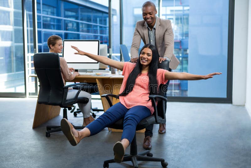 Business Executives Having Fun in Office Stock Photo - Image of happy ...