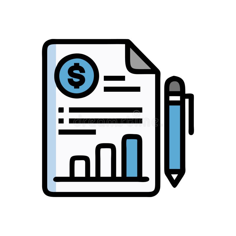 Business Expense Report Icon Stock Vector - Illustration of direction ...