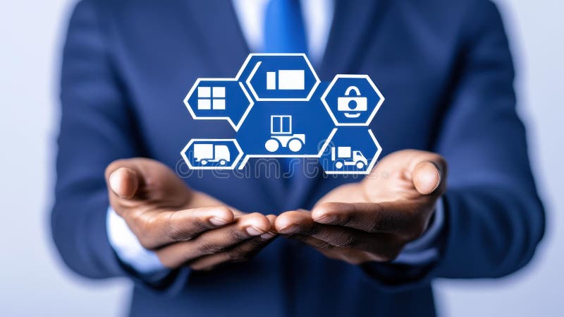 Business Expert Showcases Icons that Illustrate the Procurement ...