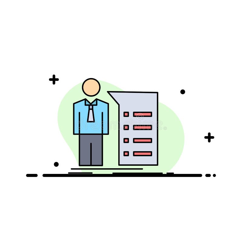 Business, Explanation, Graph, Meeting, Presentation Flat Color Icon ...