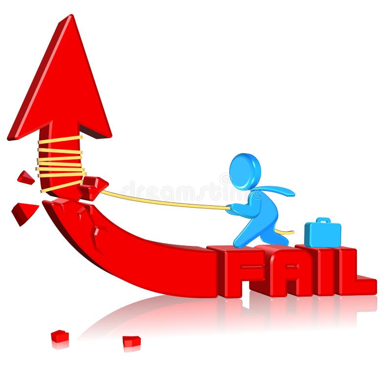 Business Fail Chart stock illustration. Illustration of broken - 24536912