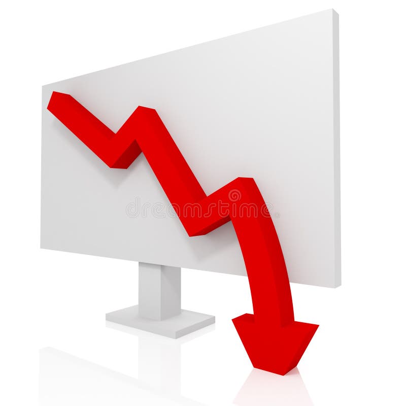 Falling Chart stock illustration. Illustration of isolated - 337001