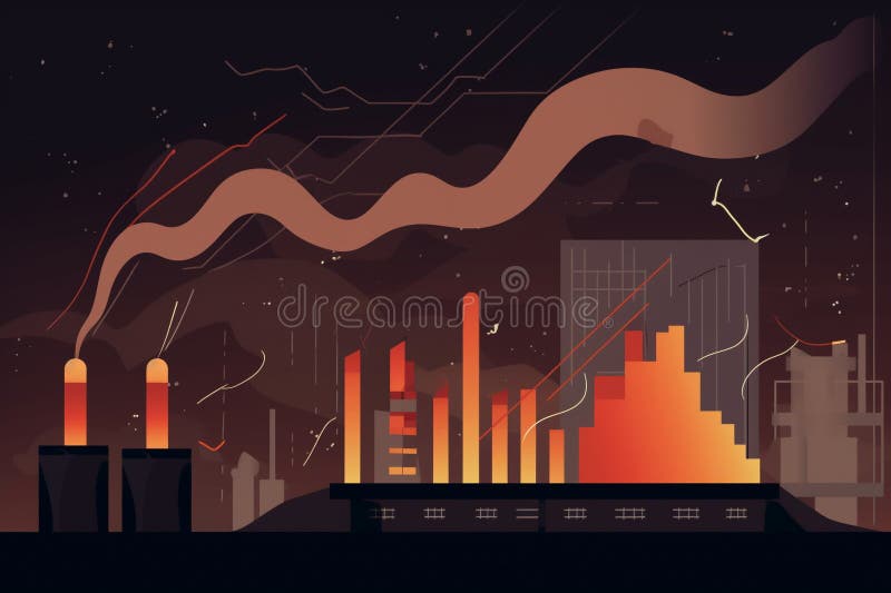 Business Failure Illustration and Falling Business Graph Chart Concept ...