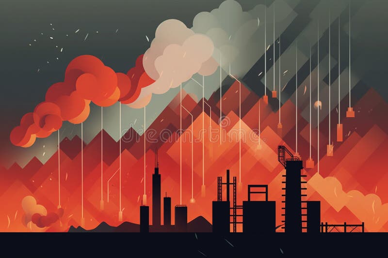 Business Failure Illustration and Falling Business Graph Chart Concept ...