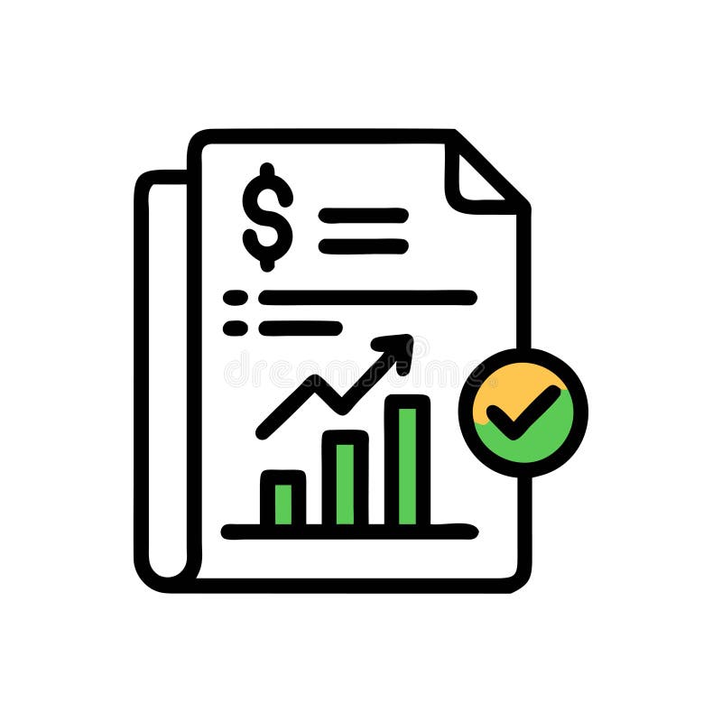 Business Feasibility Report Icon Stock Vector - Illustration of ...