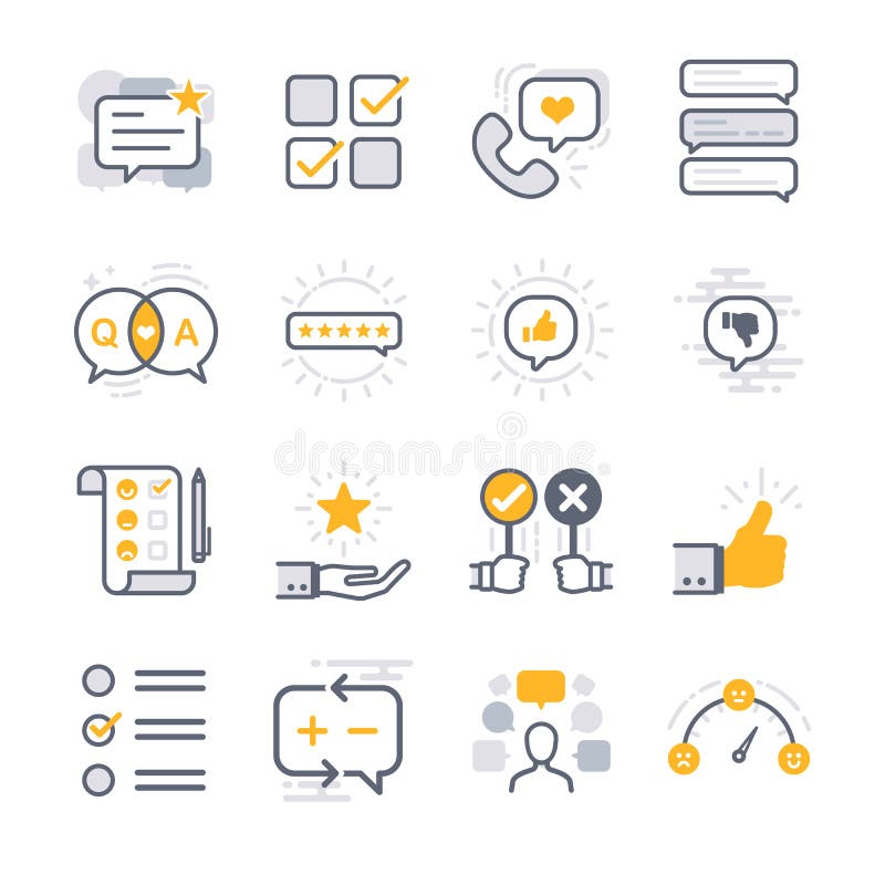 Business Feedback icons stock vector. Illustration of management - 89974713