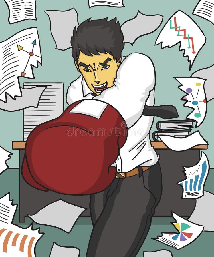 Business fighter stock vector. Illustration of stressful - 58274923