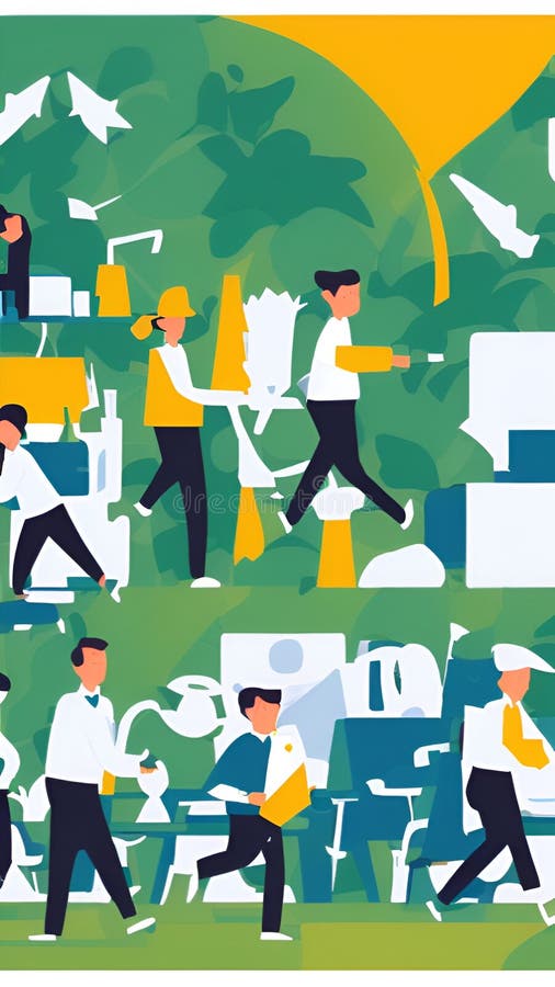 Business Office Figures Staff Illustration Stock Illustration ...