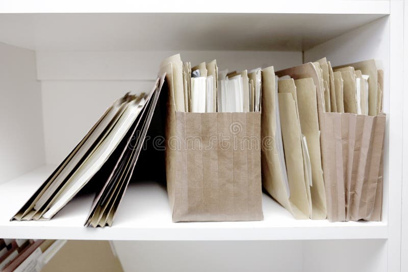 File Boxes on Shelf stock image. Image of stacked, storage - 7118831