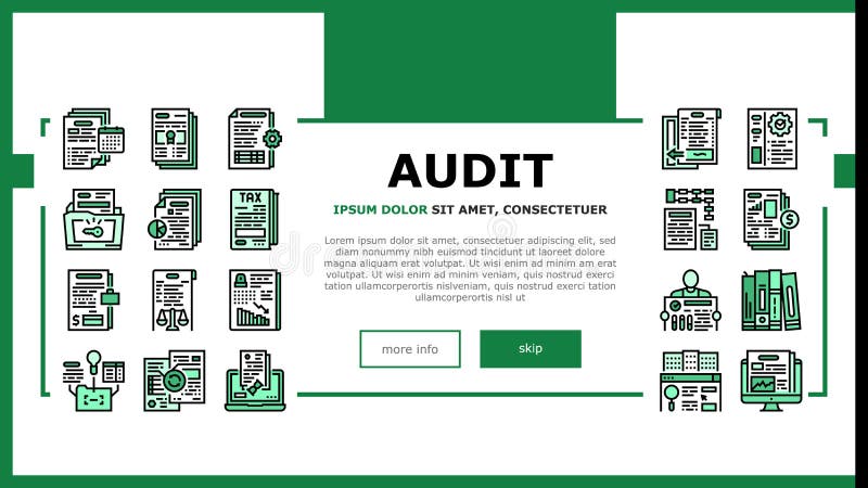Business Finance Audit Landing Header Vector Stock Vector ... Business Finance Audit Landing Header Vector Stock Vector ...