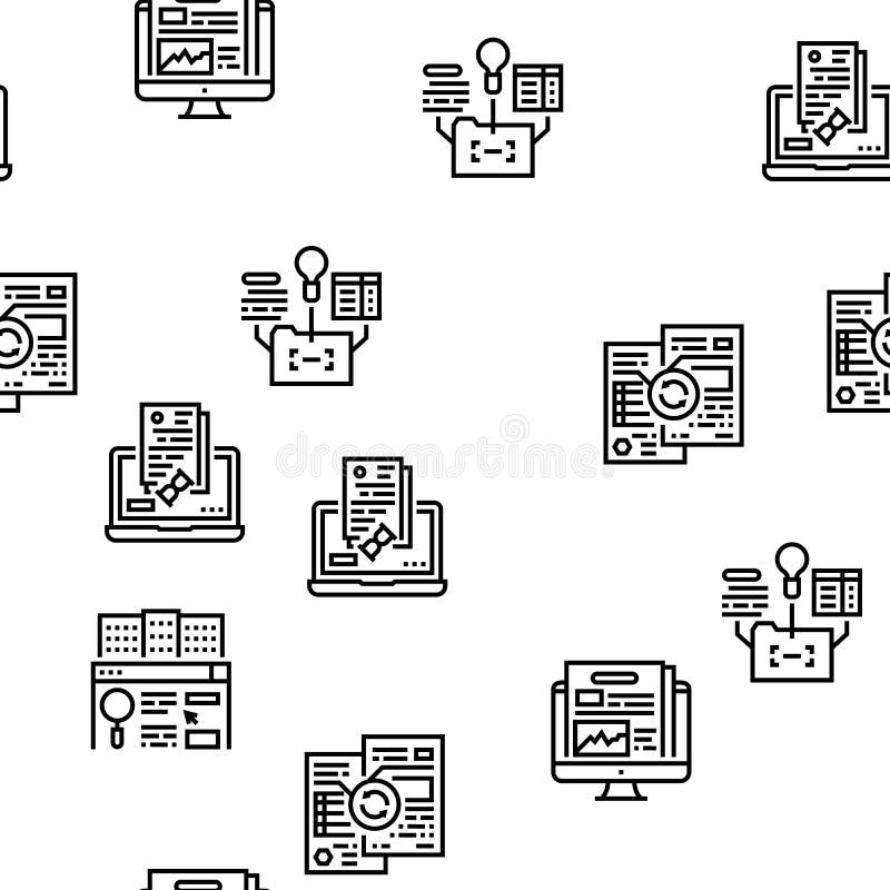 Business Finance Audit Vector Seamless Pattern Stock Vector ...