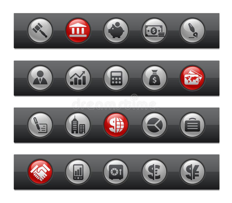 Business & Finance // Button Bar Series Stock Vector - Illustration of ...