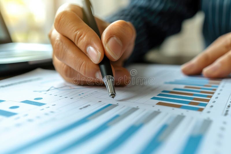 Business Finance Chart Document Report. Generative AI Stock Photo ...