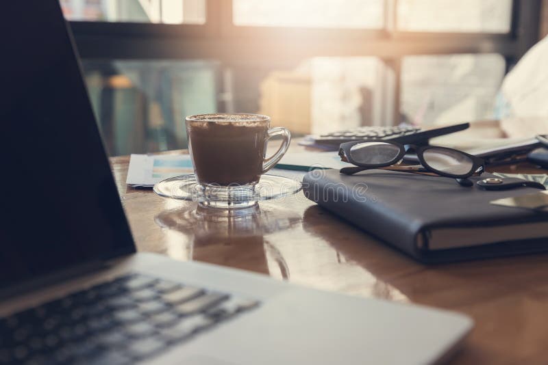 Business and Finance Concept of Office Working, Office Desk in Working ...