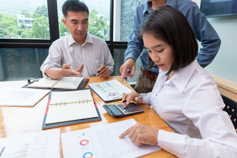 Business and Finance Concept of Office Working,Teamwork of Businessmen ...