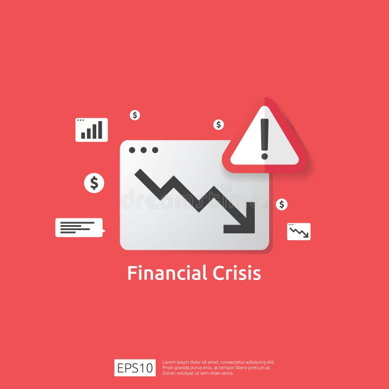 Concept Decrease Colum Chart with Fall Arrow Stock Vector - Illustration of analytics, economic ...