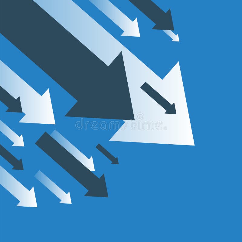 Business Finance Crisis Concept. Money Fall Down Symbol. Arrow Decrease ...