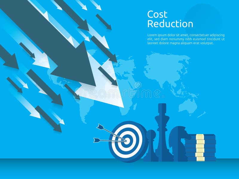 Concept Decrease Colum Chart with Fall Arrow Stock Vector - Illustration of analytics, economic ...