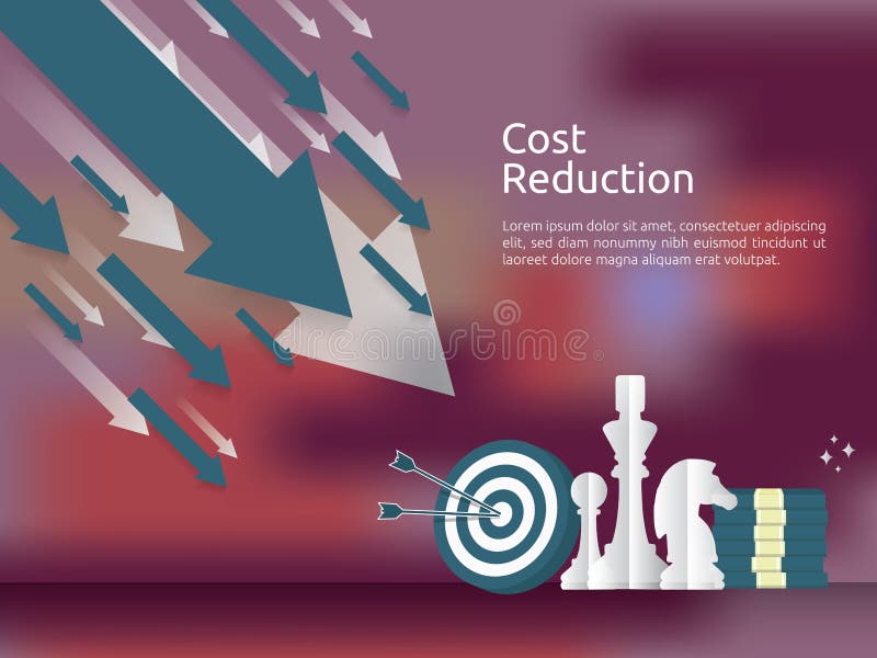 Concept Decrease Colum Chart with Fall Arrow Stock Vector - Illustration of analytics, economic ...