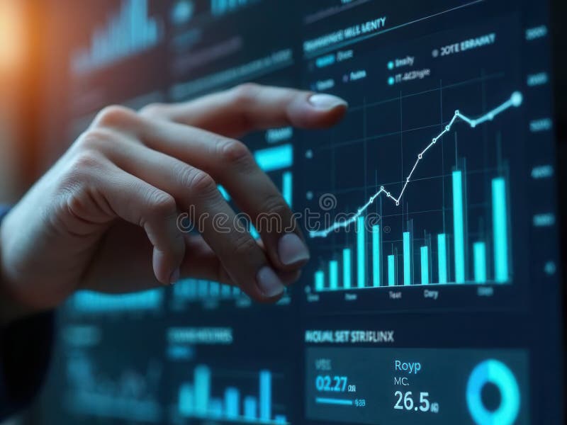 Business Finance Data Analytics Graph. Advisor Using KPI Dashboard on ...
