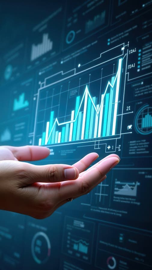 Business Finance Data Analytics Graph. Advisor Using KPI Dashboard on ...